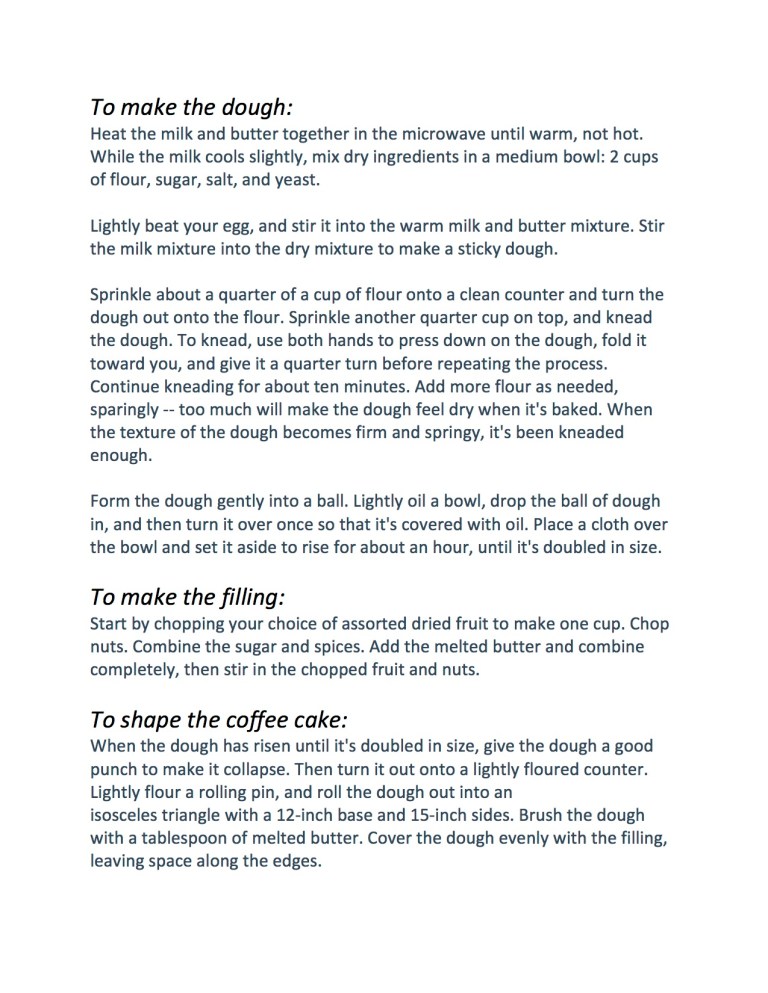 Tannenbaum Christmas Coffee Cake – A Bright Ray of Hope